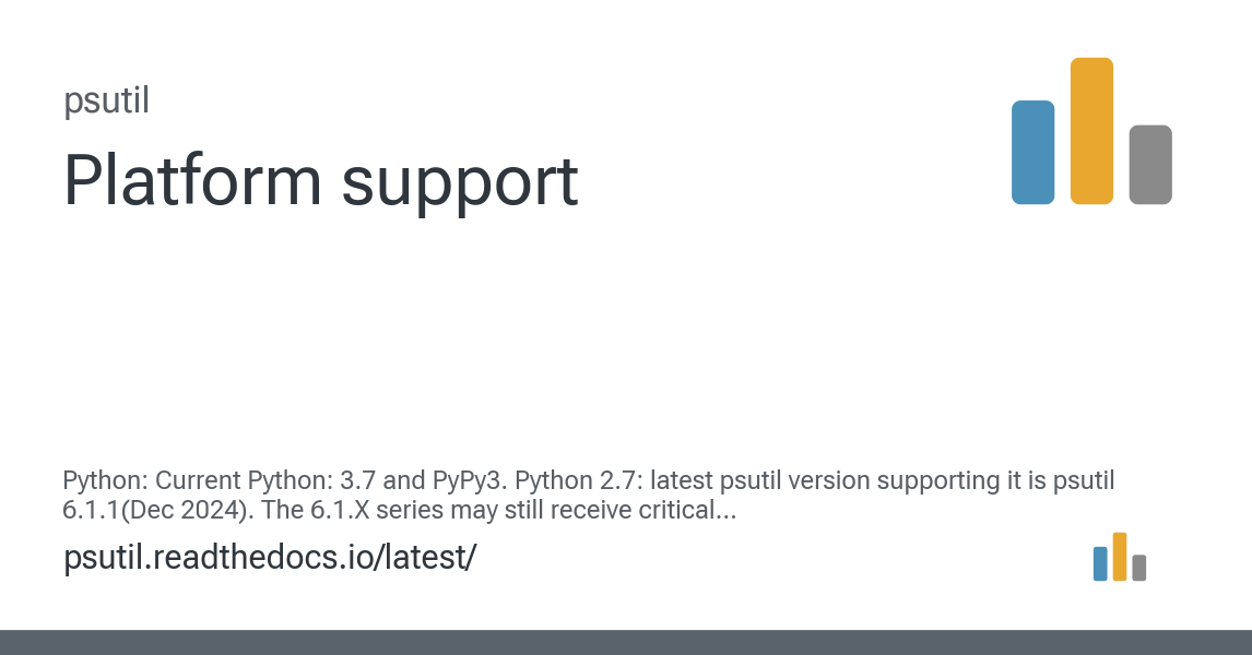 Platform support - psutil